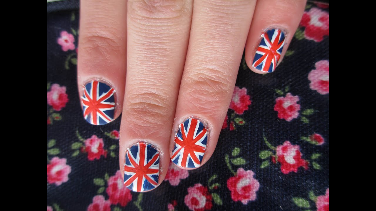 Union Jack / union flag nail art HD :) - YouTube