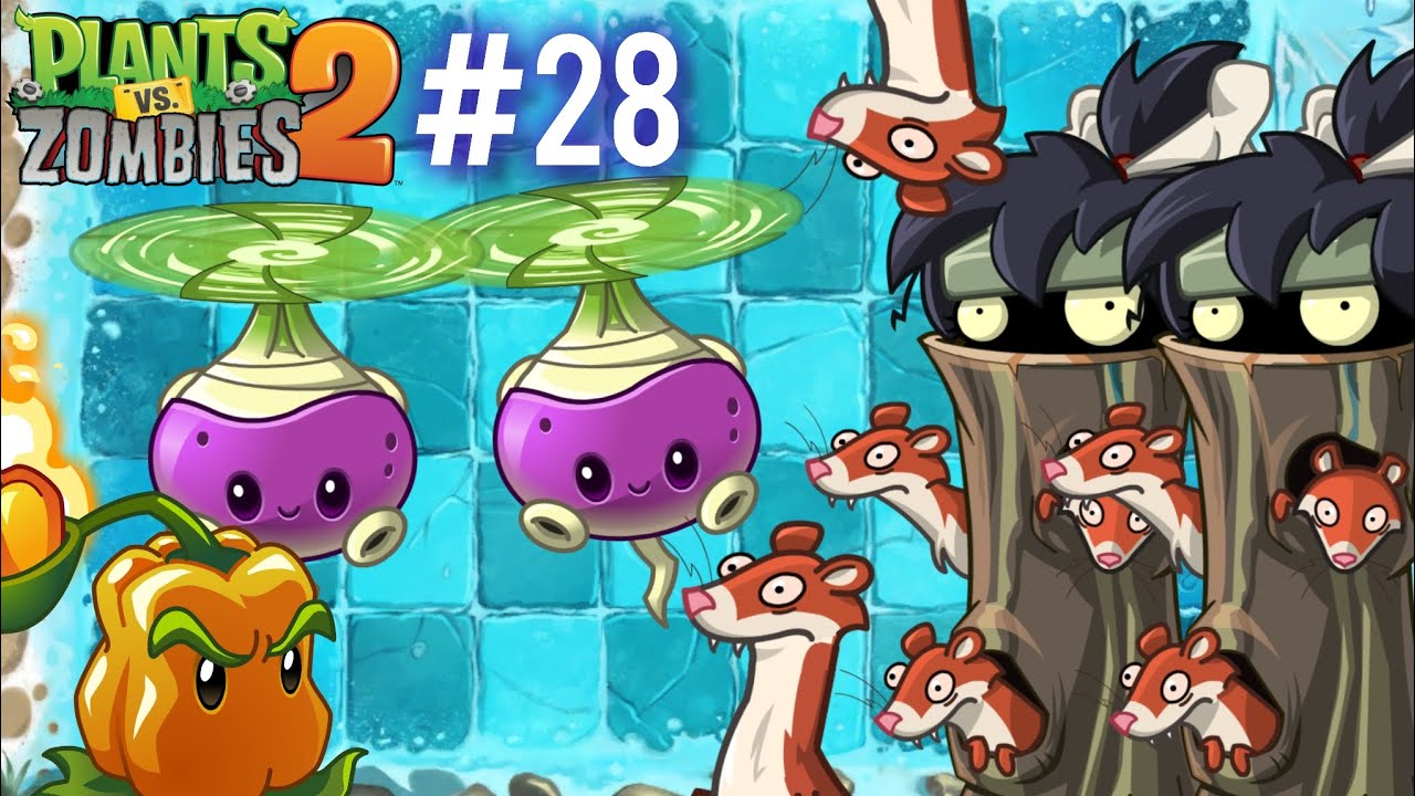 Weasels attacks! Plants vs Zombies 2 walkthrough #28 (No commentary ...