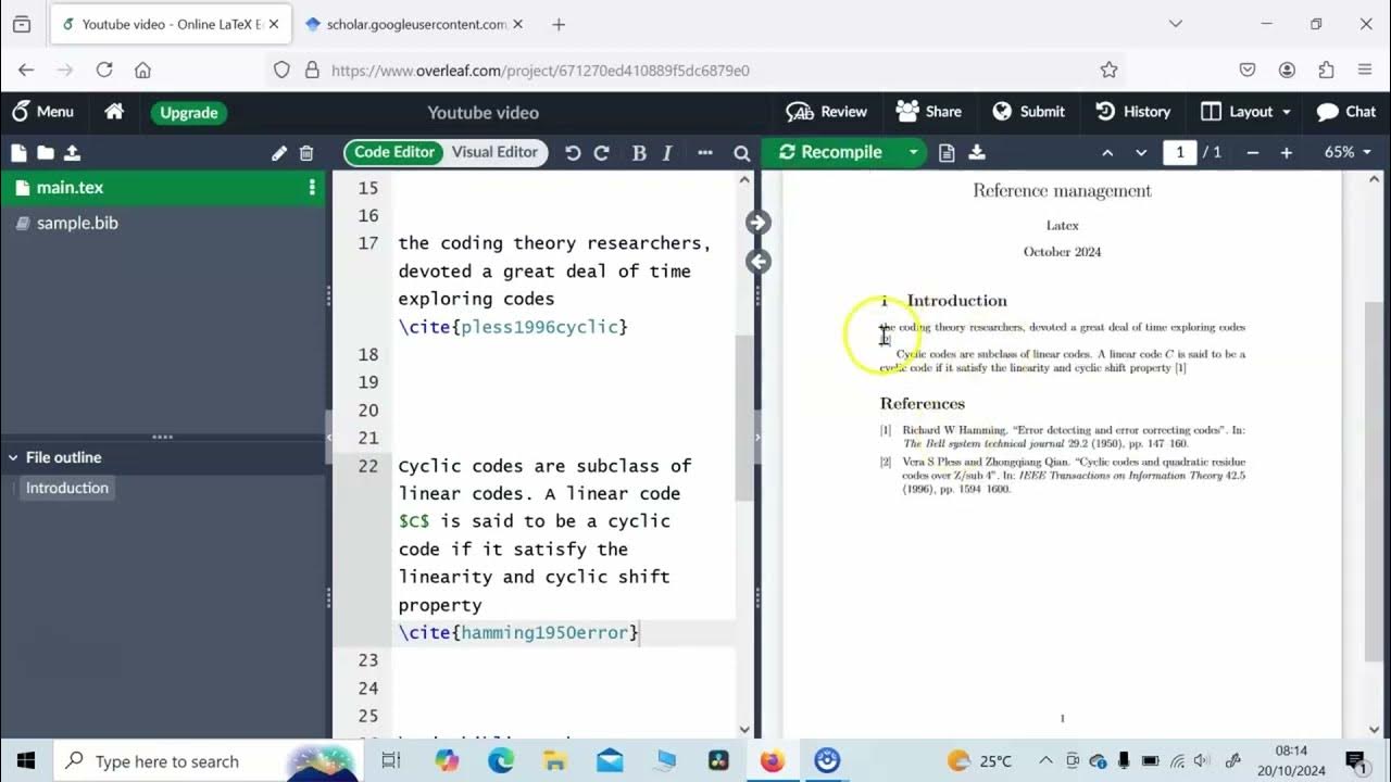 How To Add References In Latex With Biblatex (Overleaf) - YouTube
