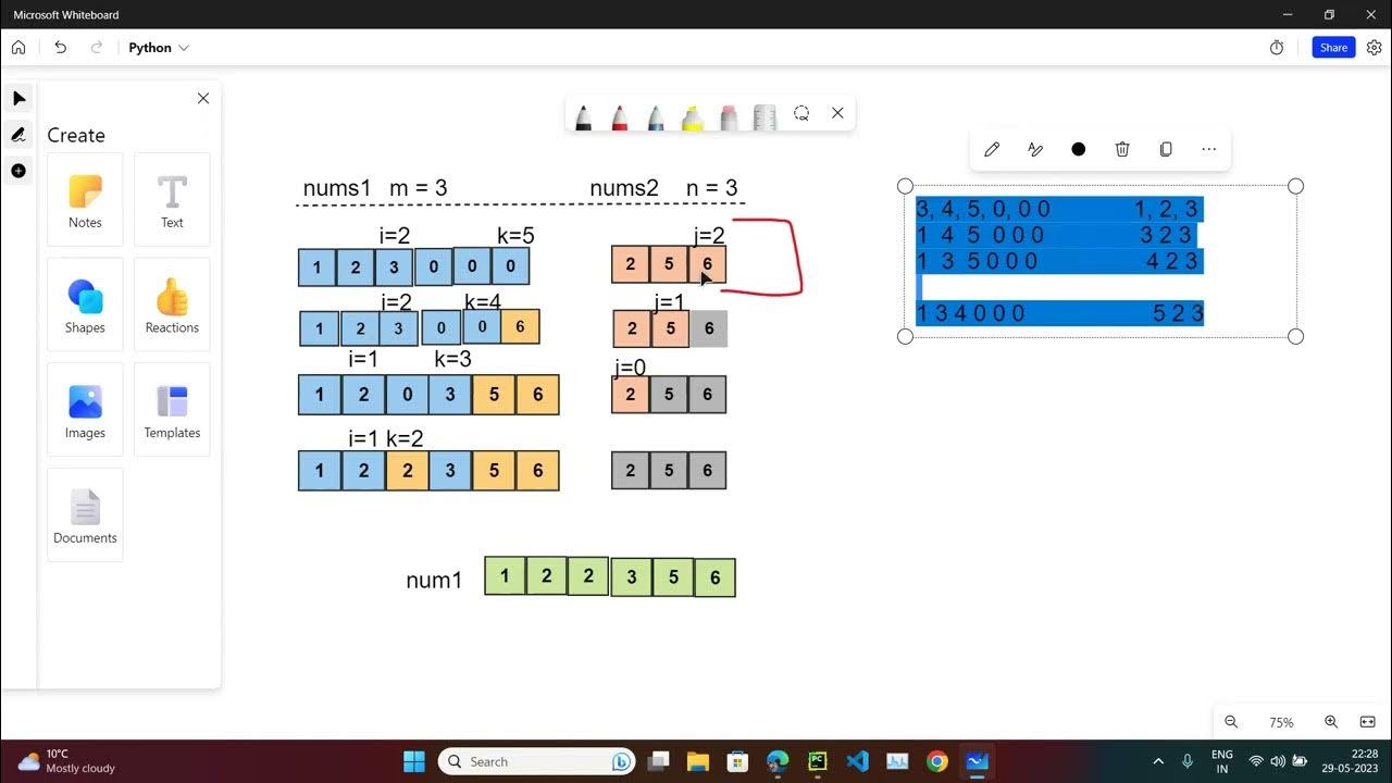 Leetcode 88 Merge Sorted Array Python Youtube