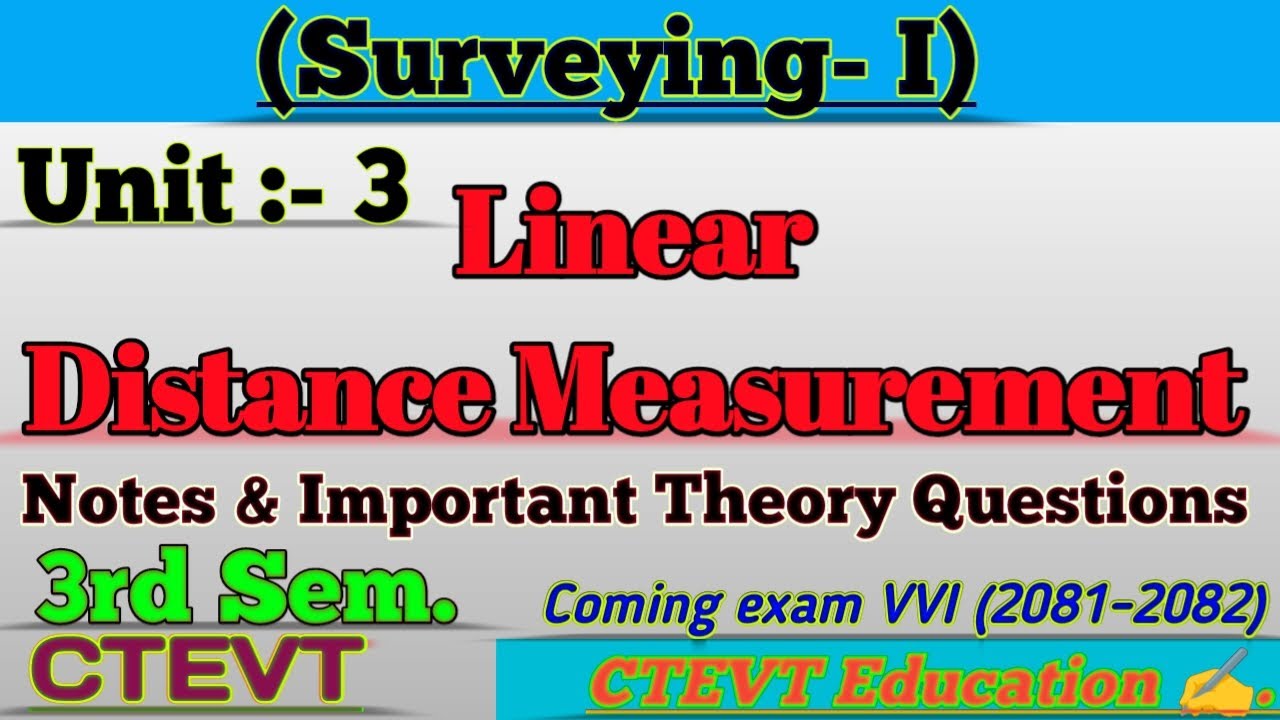 Unit : 3 || Surveying 3rd Semester || Linear Distance Measurement || # ...