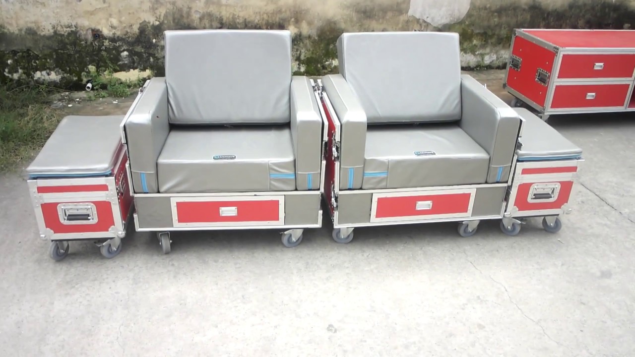 kkmark Flightcase 2 Seater Sofa，Movable Sofa Cabinet - YouTube