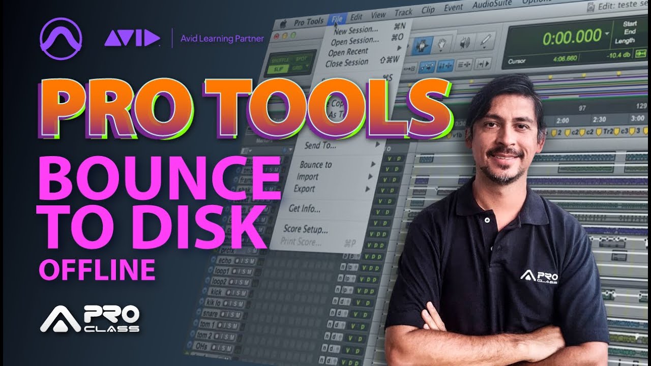 Testando Bounce to disk offline no Pro Tools - ProClass Treinamentos ...