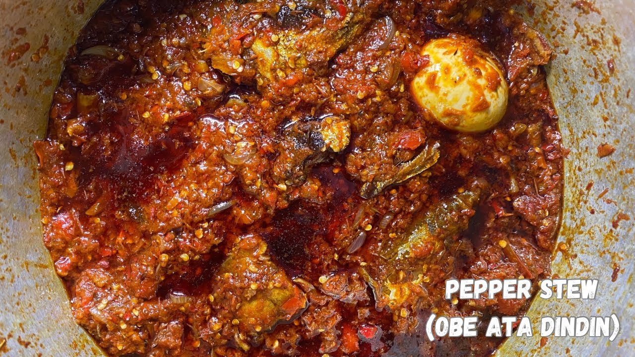 How to make Fried Pepper Stew | Nigeria Buka Stew Recipe | Obe Ata ...