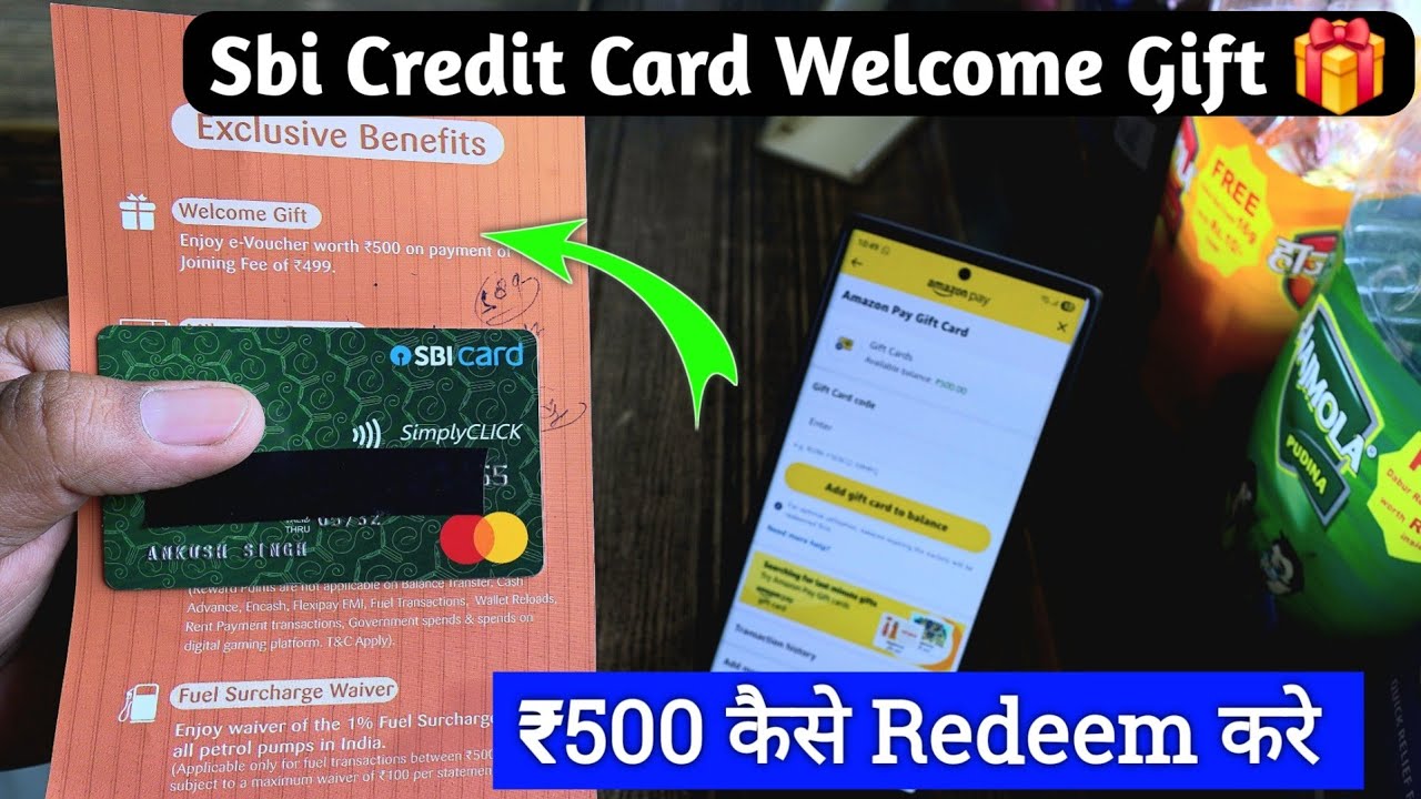 SBI Credit Card Welcome Gift ₹500 Voucher Redeem Kaise kare ️ | Sbi ...