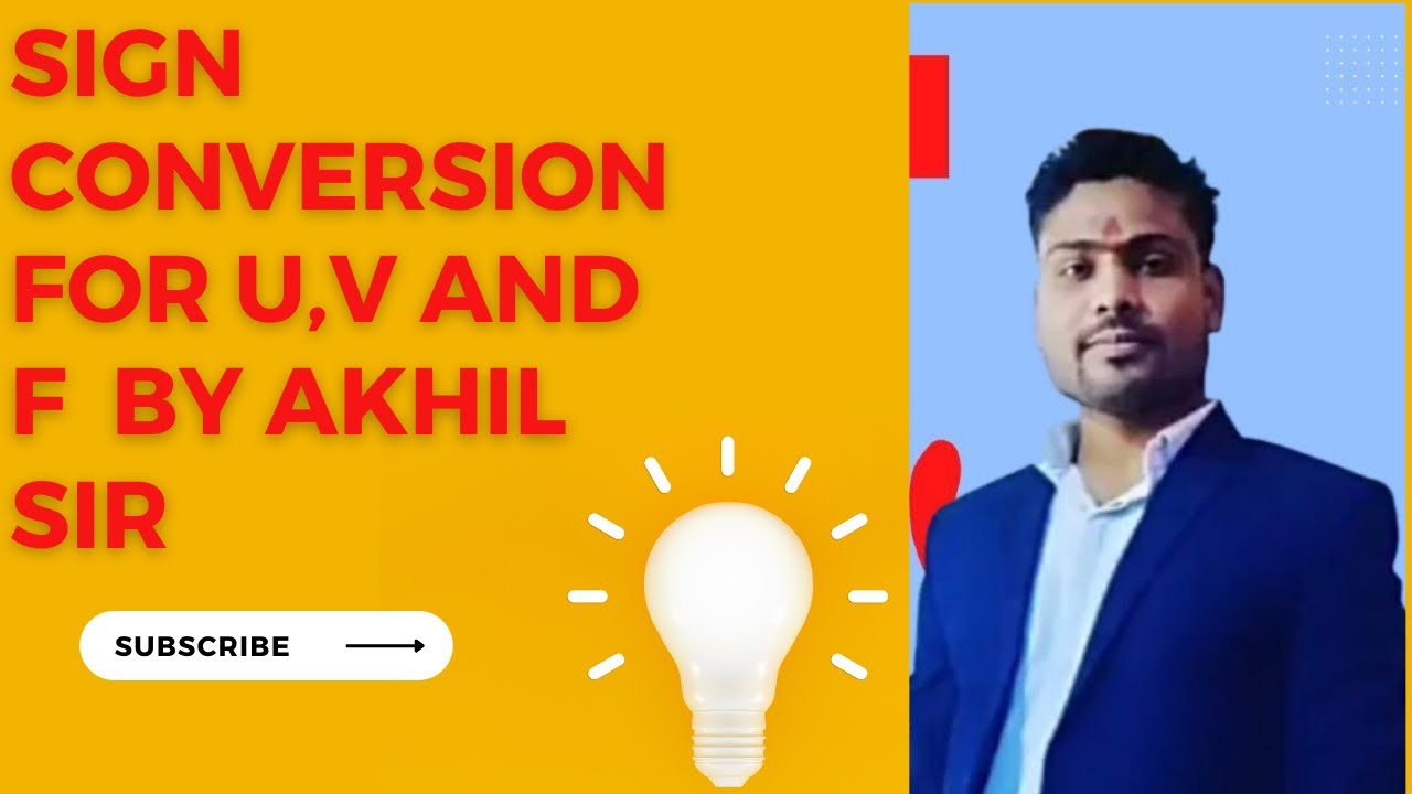 Sign Conversion In light for U, V, And F #light #pw #physics #tricks # ...