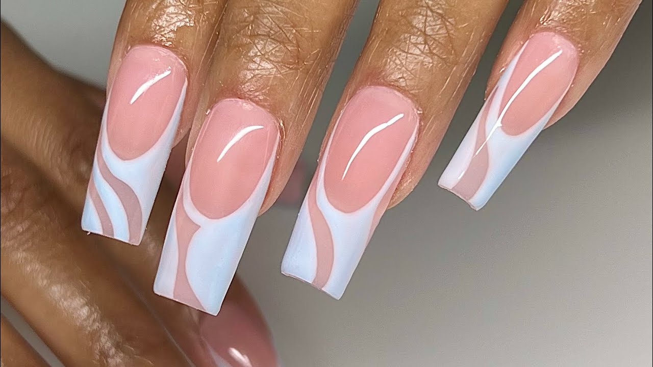 Tapered Square Gel X Nails | Abstract Frenchies - YouTube