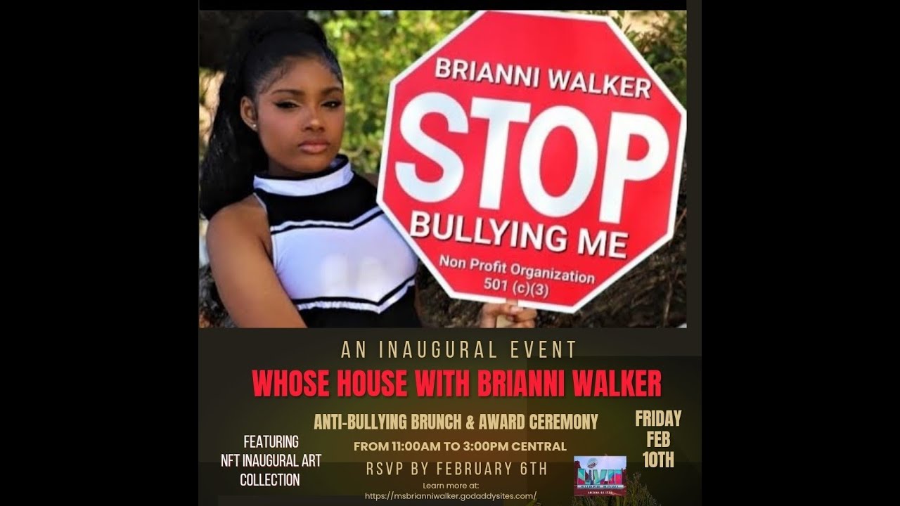 Brianni Walker Stop Bullying Me 2023 event inspired by Super bowl LVII ...