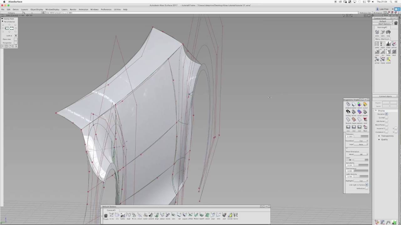 Alias Body Side Surfacing Part 3 - YouTube