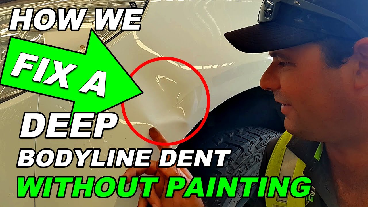 HOW WE FIX A DEEP BODYLINE DENT WITHOUT PAINTING | DENTS-B-GONE Darwin ...