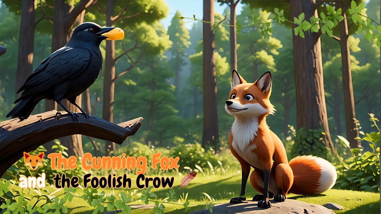 "🦊 The Cunning Fox and the Foolish Crow 🪶: A Lesson in Trust | Little ...