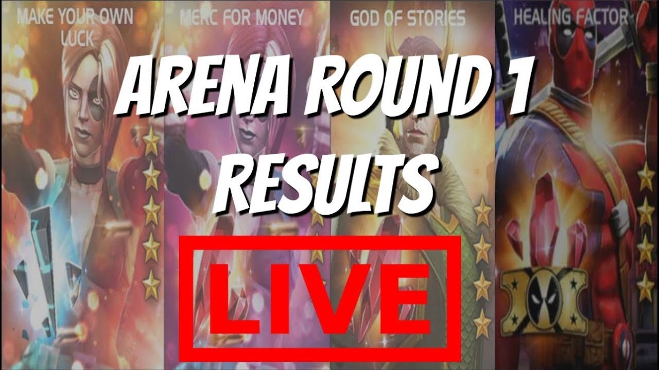 MCOC Domino, Loki and Deadpool Arena Cutoff Round 1 Results Live ...