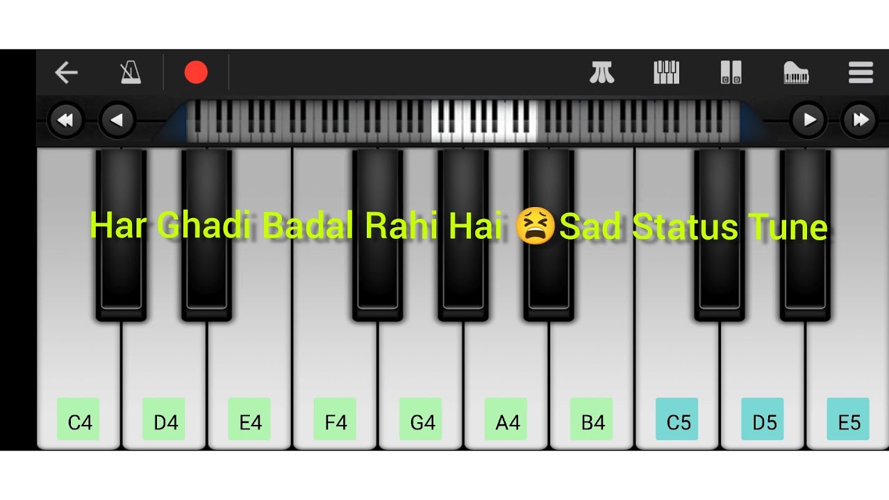 Har Ghadi Badal Rahi Hai Roop Zindagi Song || Easy and Perfect Piano ...