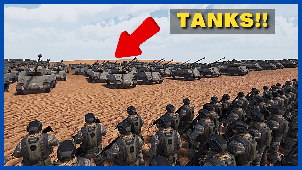 1 Million Modern Soldiers vs 5.000 Sherman Tanks - UEBS 2 - YouTube