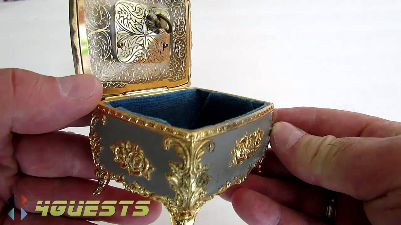 MUSICAL JEWELRY BOX, OLD VINTAGE WIND-UP - YouTube