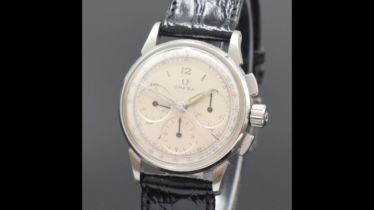 Omega rare chronograph reference 2277-1 - YouTube