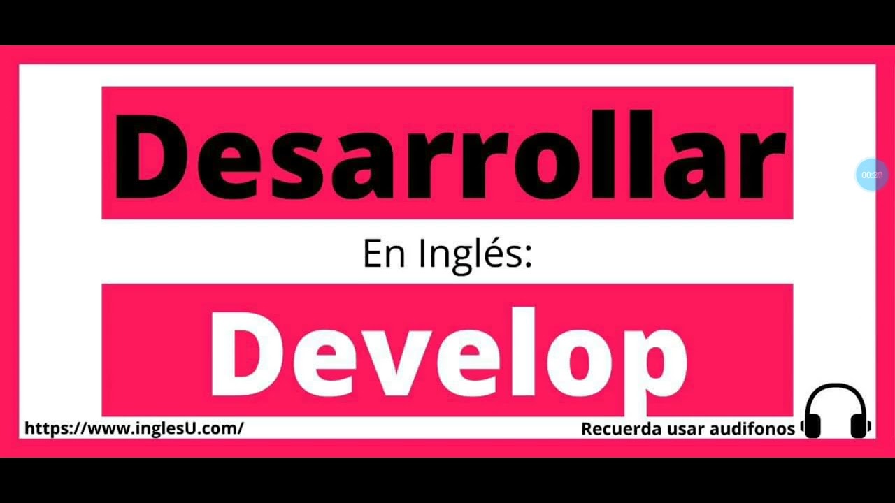 Cómo se dice Desarrollar en inglés - Desarrollar en ingles - YouTube
