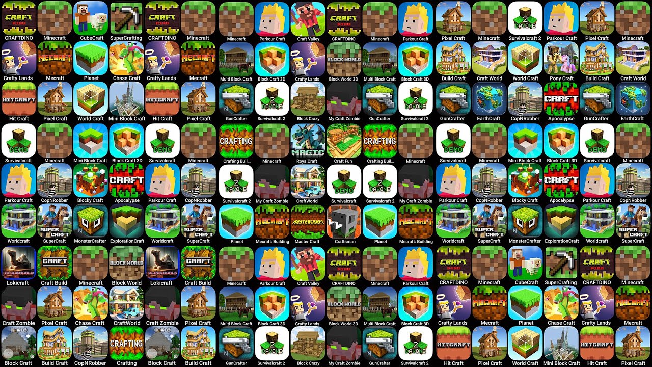 Minecraft,Pixel Craft Legend,Craftdino,Lokicraft,Crafting and Build ...
