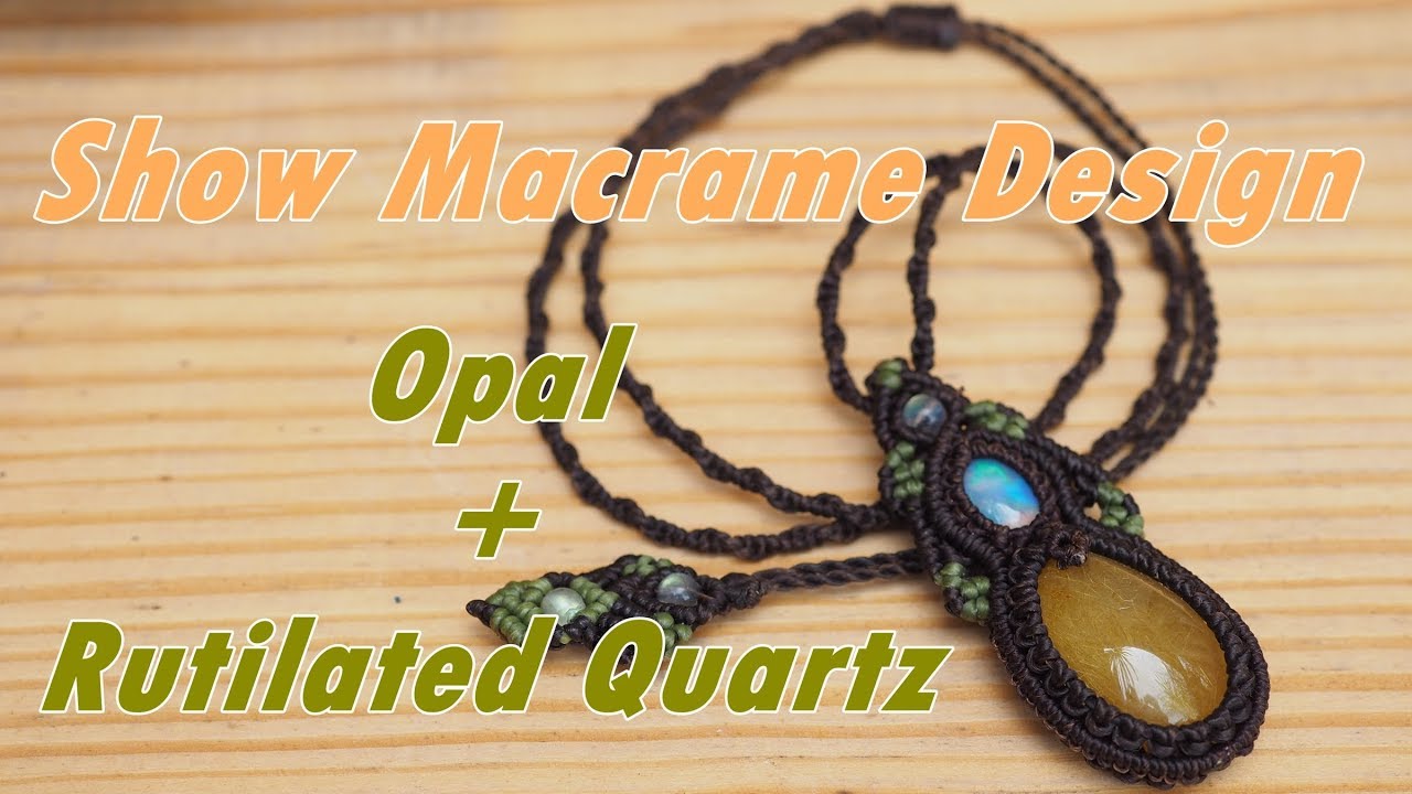 Show Macrame Design with Stone - YouTube