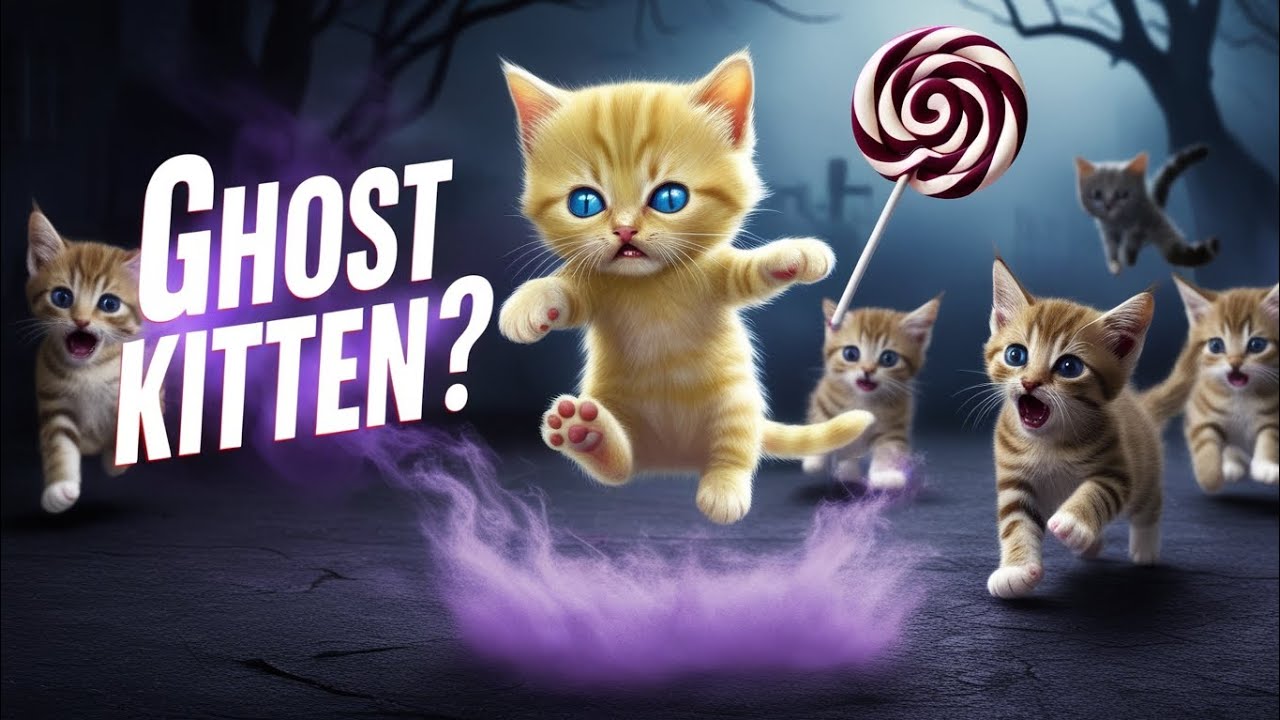 "Cartoon Meow Meow | Kitten Turns into Monster Ghost After Eating Dirty ...