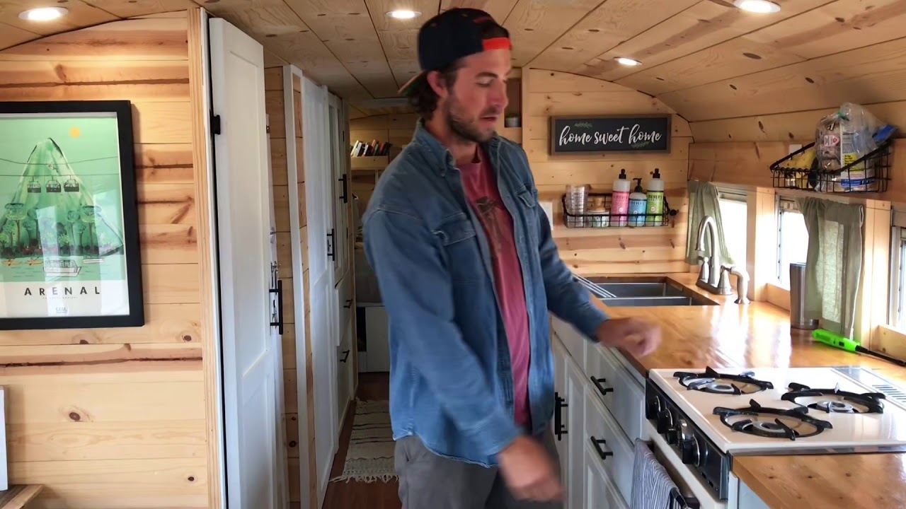 Skoolie simple propane system - YouTube