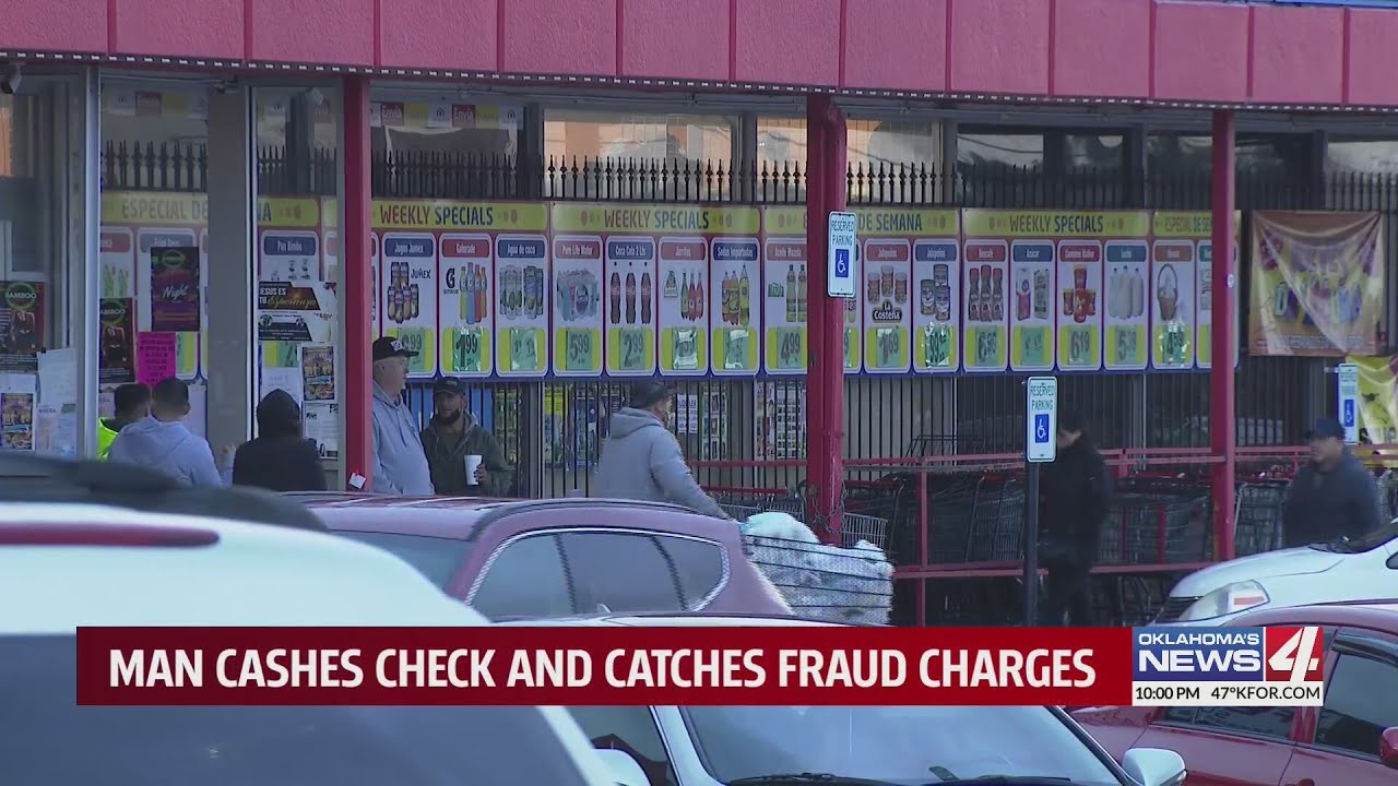 Man tries cashing check, catches fraud charges instead - YouTube