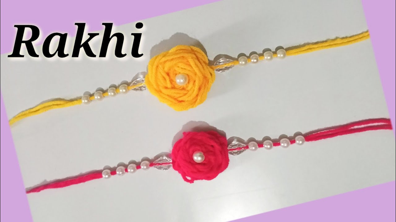 Rakhi Making | How To Make Rakhi | Rakhi Making With Wool | Rakhi ...