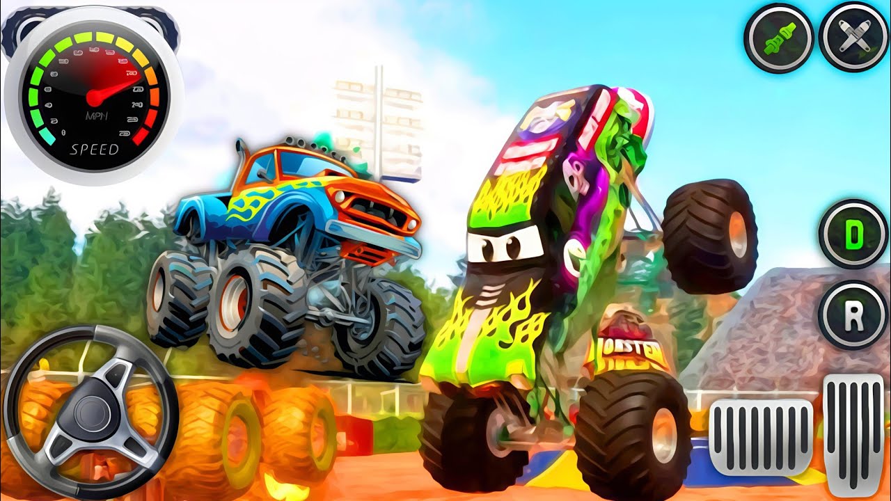 Monster Truck Stunts Racing 3D - Offroad Monster Truck Driving ...