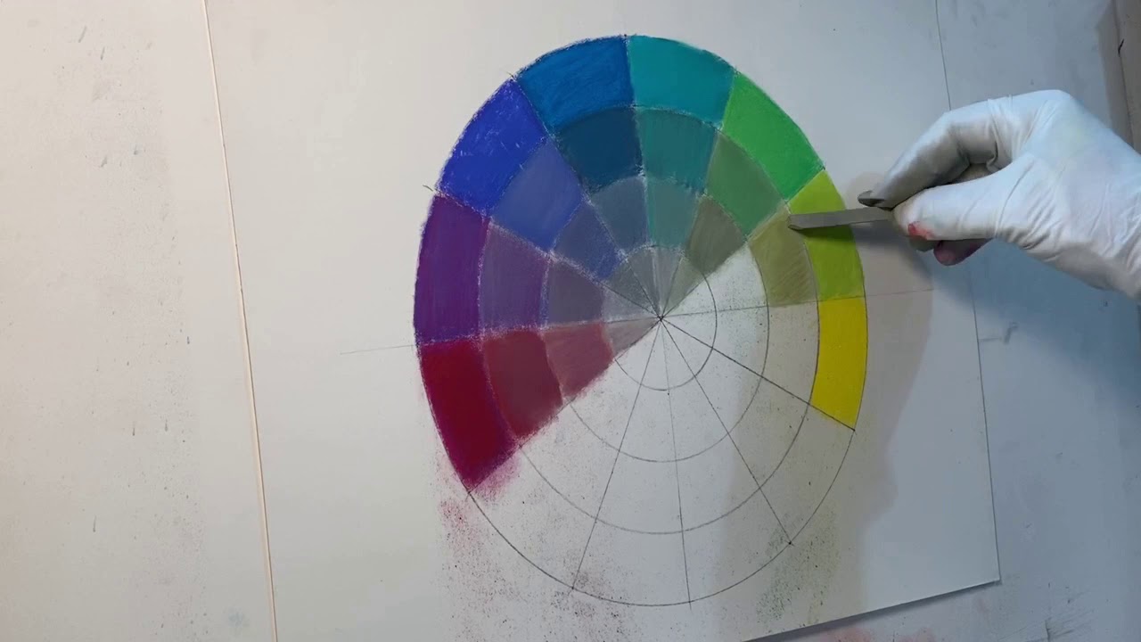 How to paint a Color wheel in Pastels - YouTube