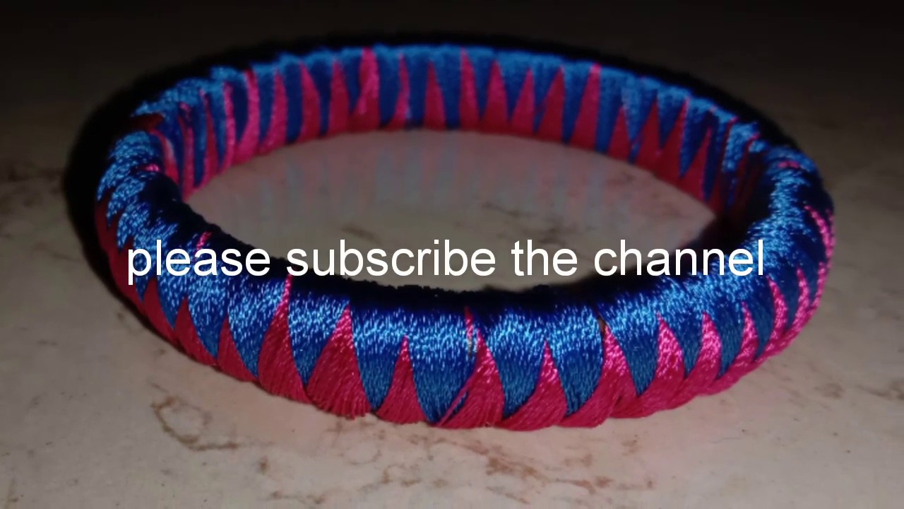 How to do zigzag Silk Thread Bangles..... - YouTube