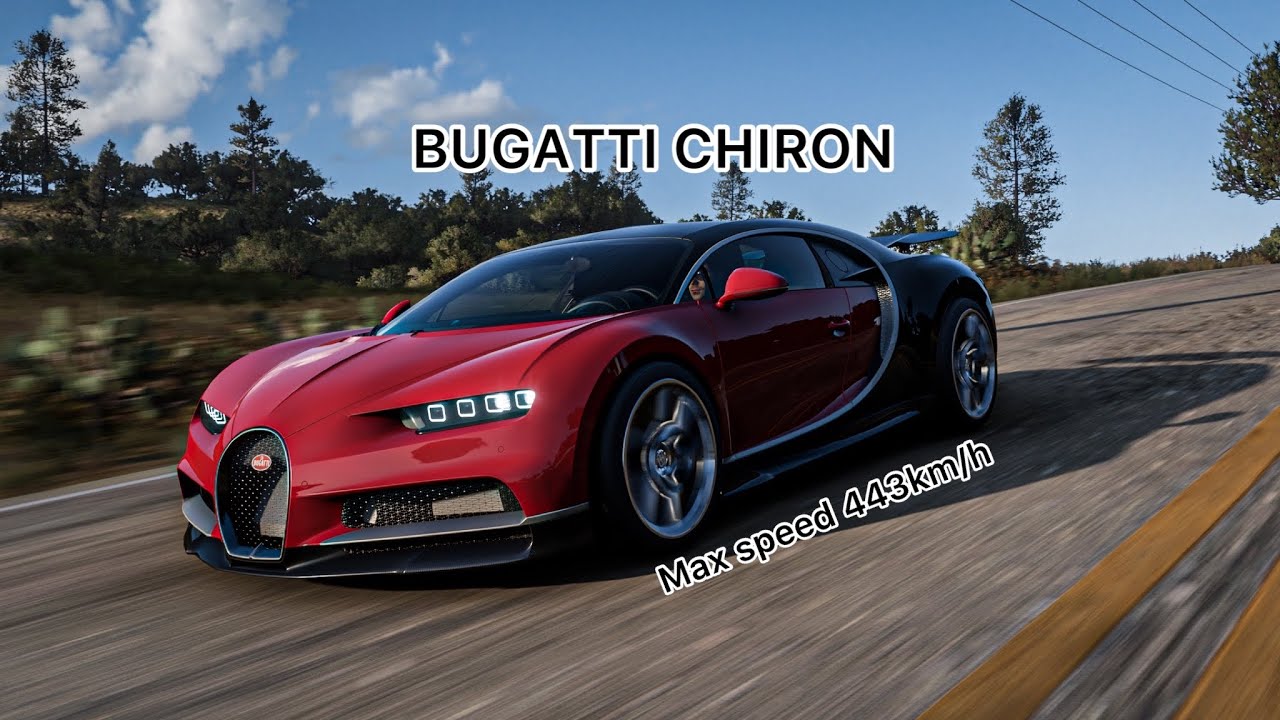 BUGATTI CHIRON MAX SPEED 443km/h - YouTube
