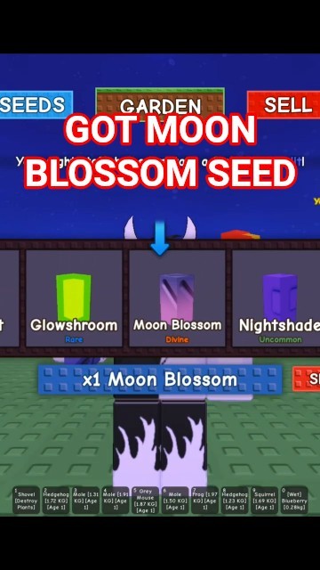 Got (MOON BLOSSOM SEED) in Grow a Garden. - YouTube
