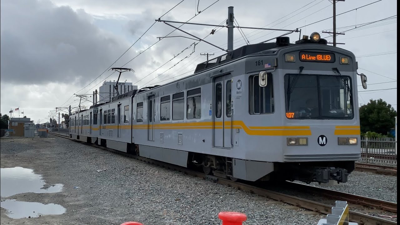 Metro Blue Line At Elm Street Crossing - YouTube