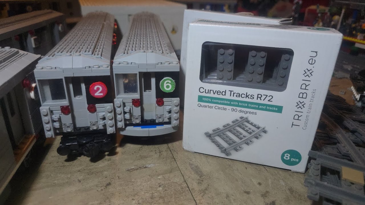 Trixbrix R72 Smooth Curve Track Unboxing + Lego R62A and R160 5-Car ...