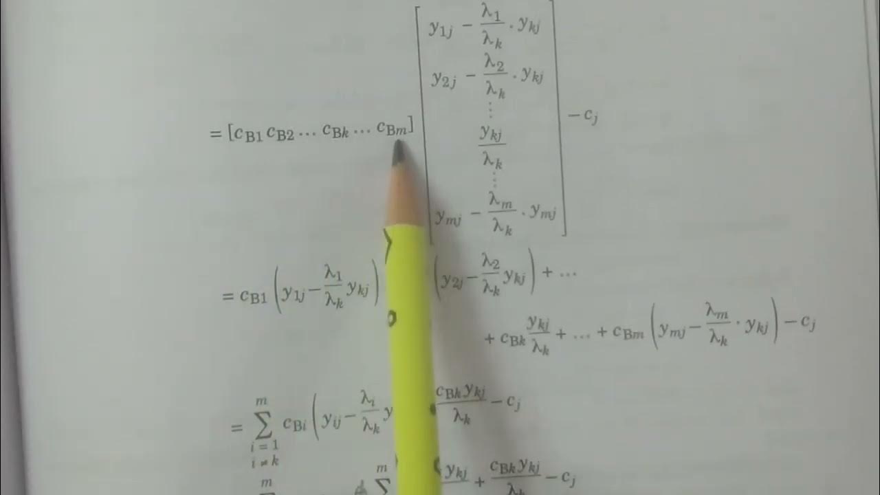 Case 2: Optimality condition of Changes in Coefficient matrix A in Post-Optimality - BSc ...