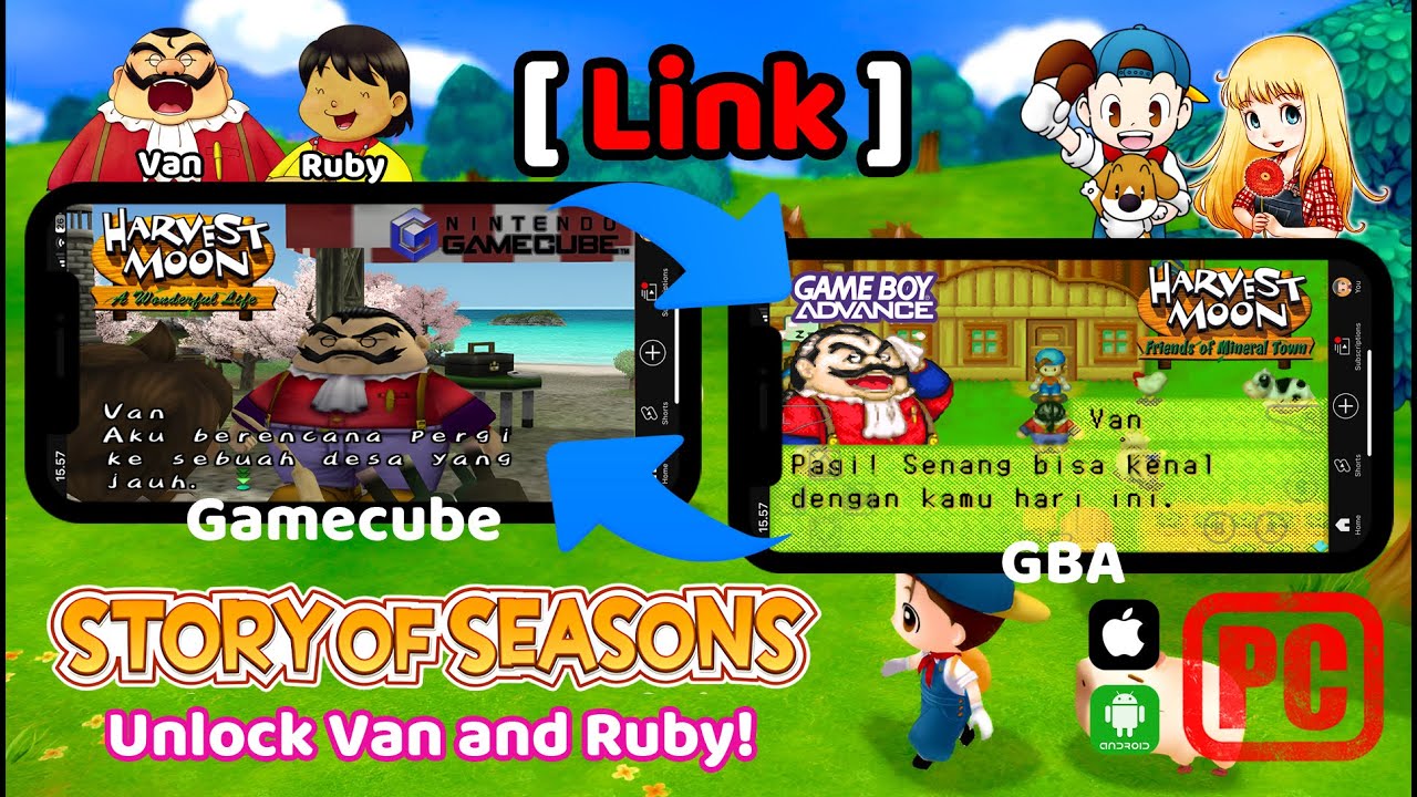 Cara (Linking) mendatangkan Van dan Ruby Lou Harvest Moon Story of Seasons 🔄 GBA di Android, iOS ...