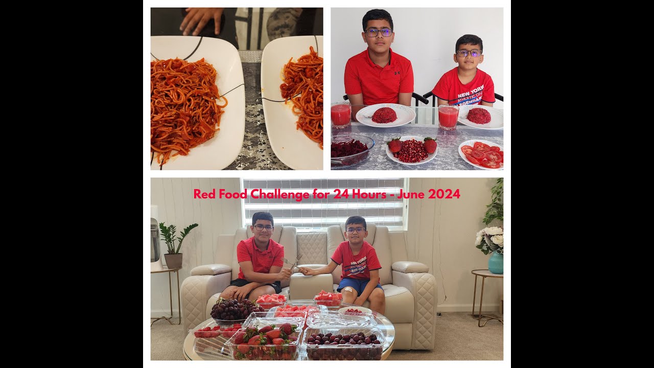Eating Only RED Food for 24 HOURS Challenge! 🍎🔥 - YouTube