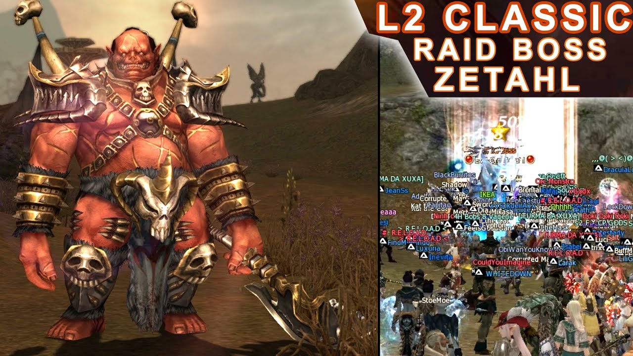 Lineage 2 Classic - Evil Orc ZETAHL (Raid Boss Level 70) Matando RB com ...