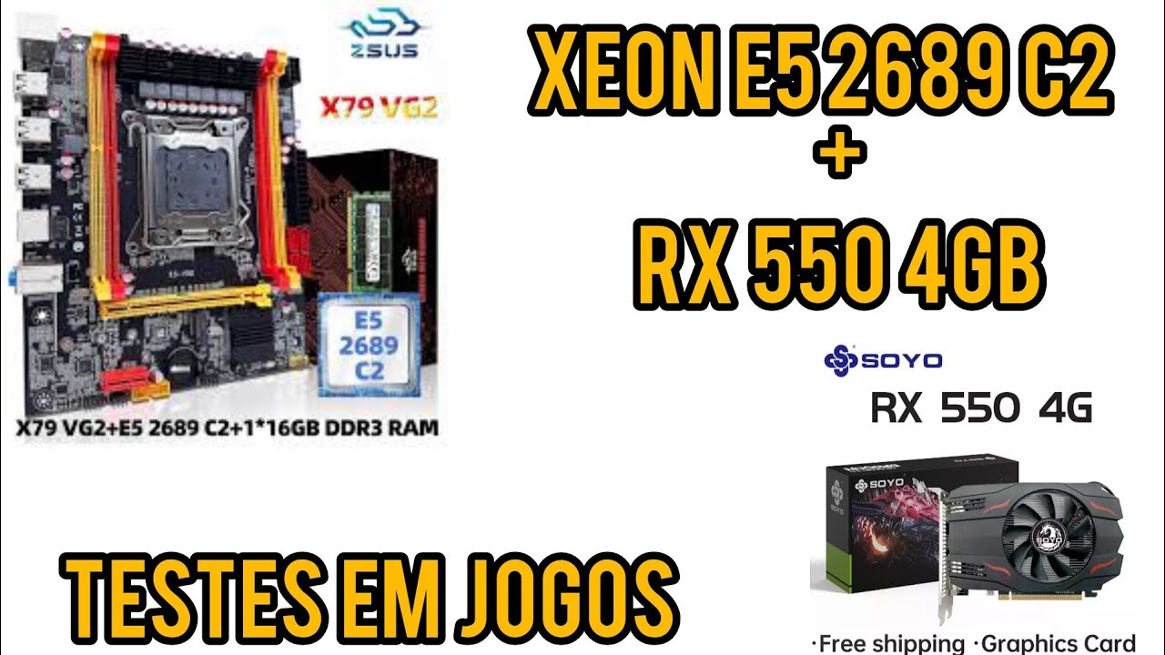kit xeon x79 E5 2689 C2 + RX 550 4gb testes em jogos, DARK SOULS 3 ...