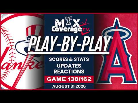 🔴LIVE - New York Yankees vs Los Angeles Angels - Play-By-Play & Reactions  (8/31/26)