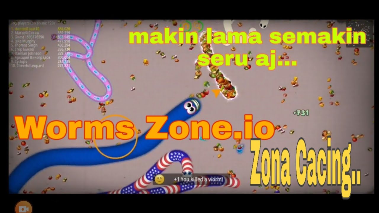 Worms Zone--Zona Cacing.io // cacing agresip - YouTube