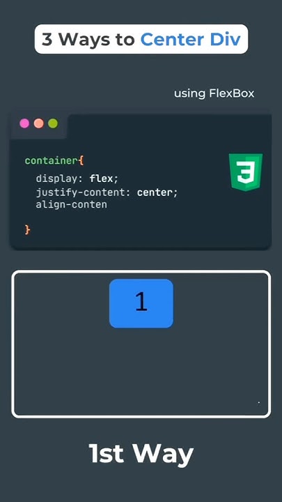 way to centre div element in webdev #trending #coding #frontendcourse #htmlcss #shorts #flexbox ...