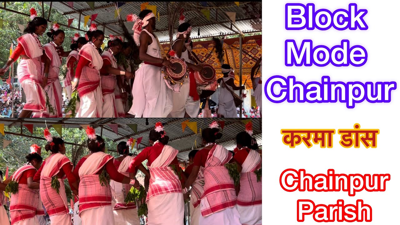 आदिवासी संस्कृति कार्यक्रम करमा डांस ब्लाक मोड़ चैनपुर के द्वारा/St ...