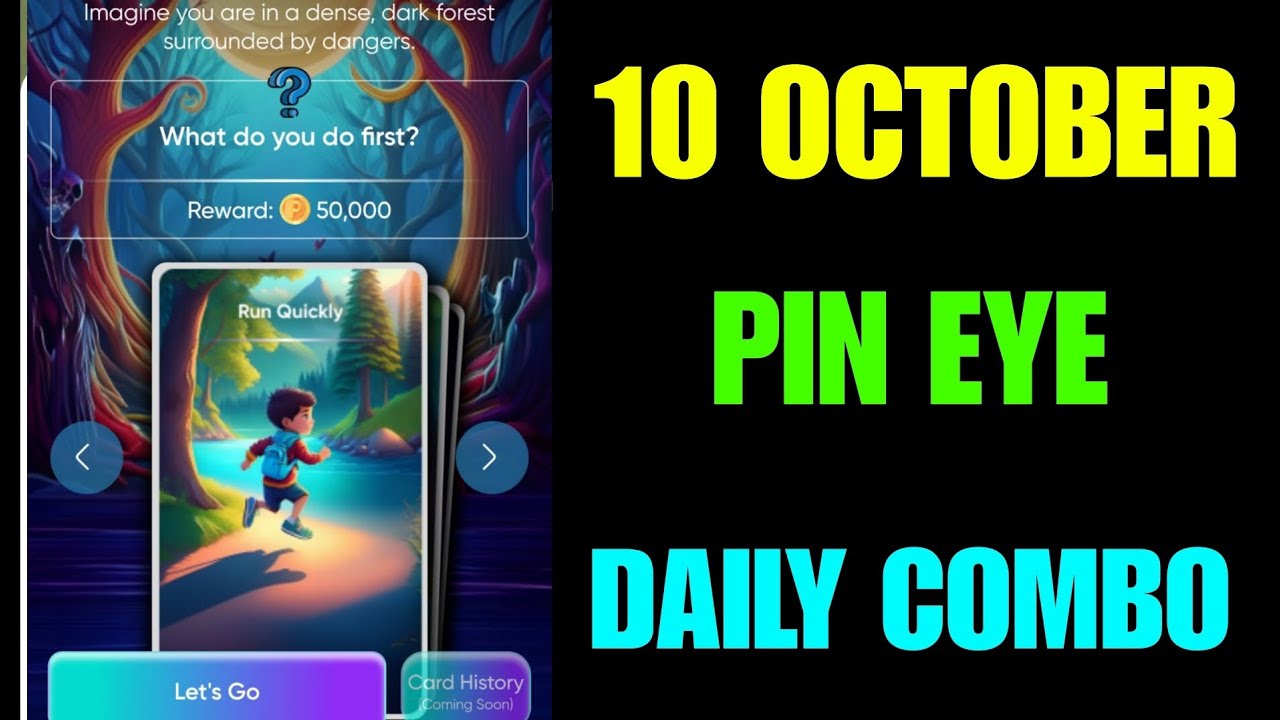 PinEye Bot Secret Code Today 10 October| Pin Eye Bot Secret Code - YouTube