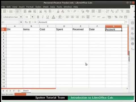 Introduction to LibreOffice Calc-English - YouTube