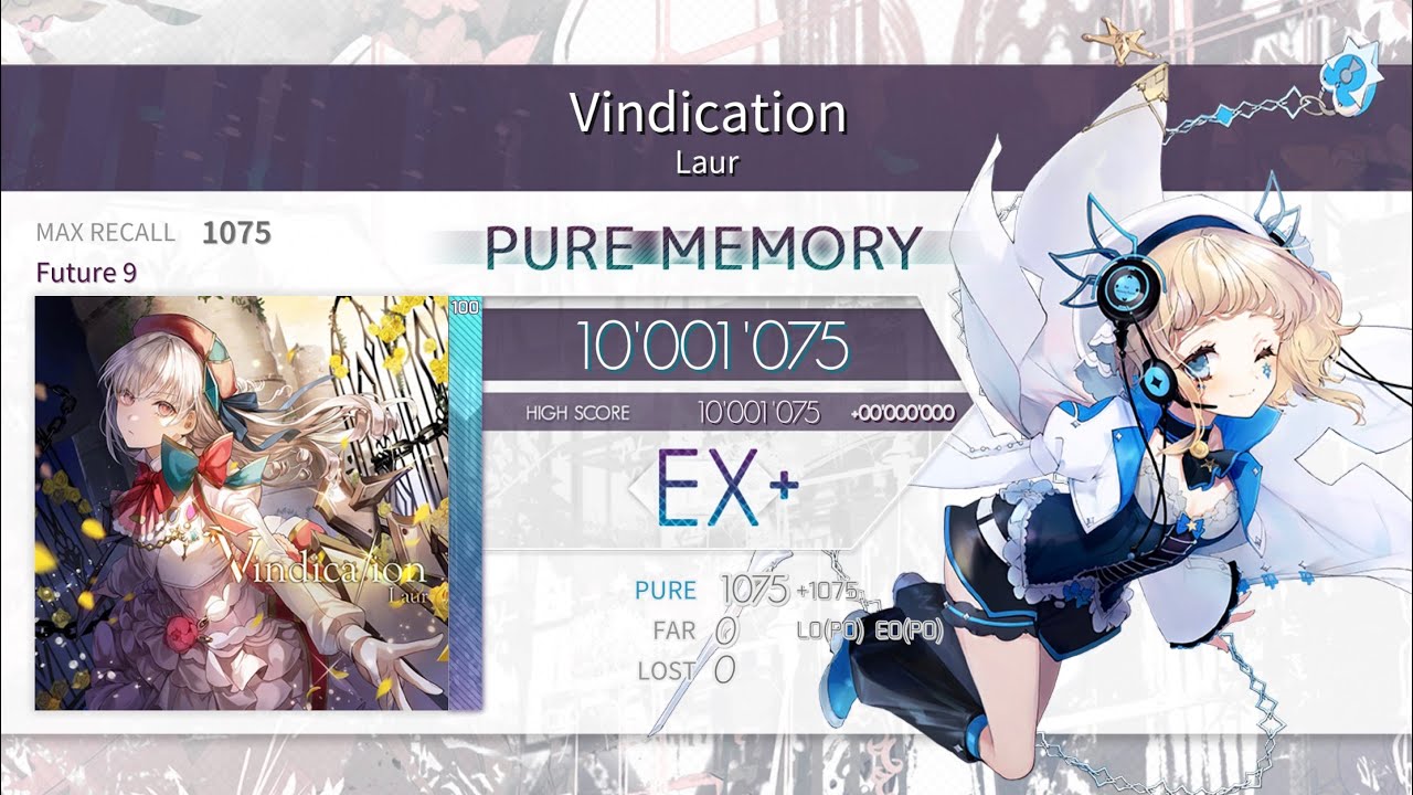 【Arcaea】Vindication(Future 9) FPM理論値 10001075pts(max) - YouTube