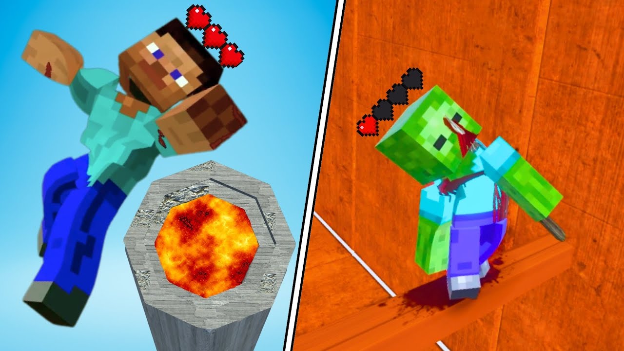 Minecraft NPC Ragdoll Physics Compilation #17 | Overgrowth - YouTube