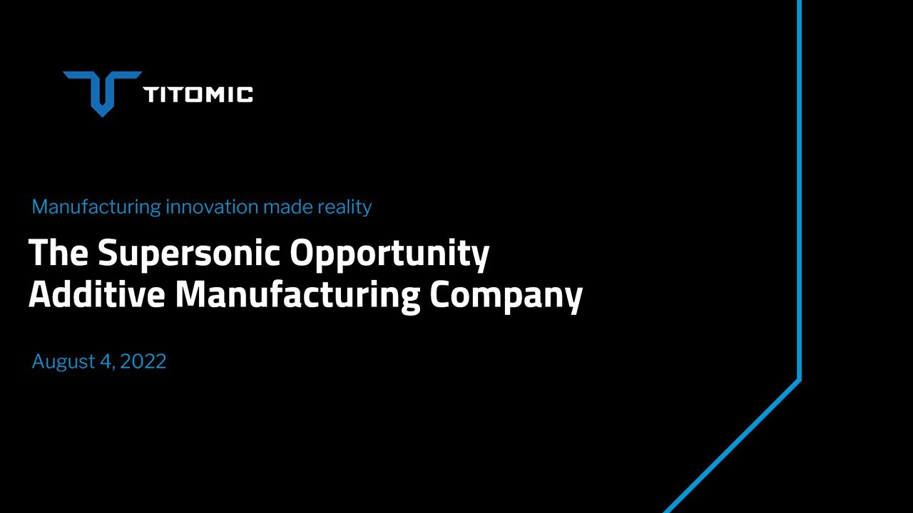 Titomic (ASX:TTT) - Innovative Technology Investor Webinar - August ...