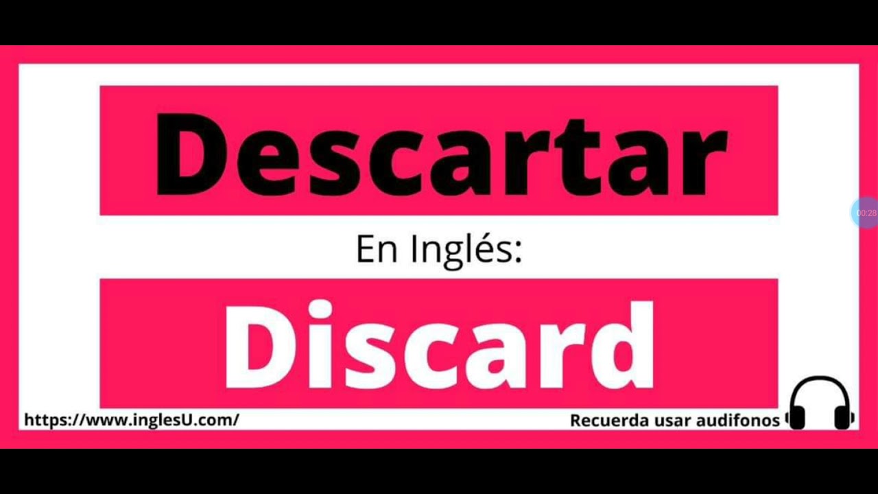 Cómo se dice Descartar en inglés - Descartar en ingles - YouTube