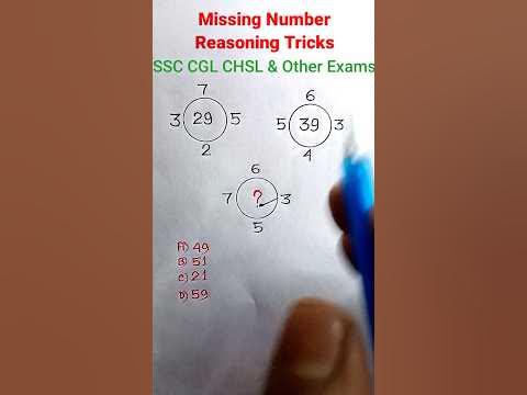 Missing Number| Reasoning Tricks| Reasoning SSC CGL CHSL MTS CRPF AGNIVEER & OTHERS Exams |# ...